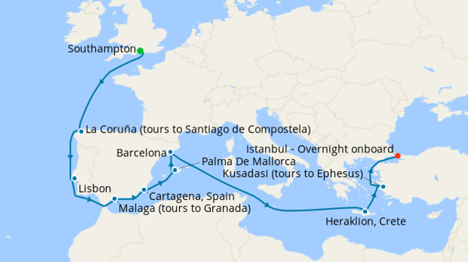 Mediterranean & Greek Islands Cruise | Cunard | Portugal Getaways